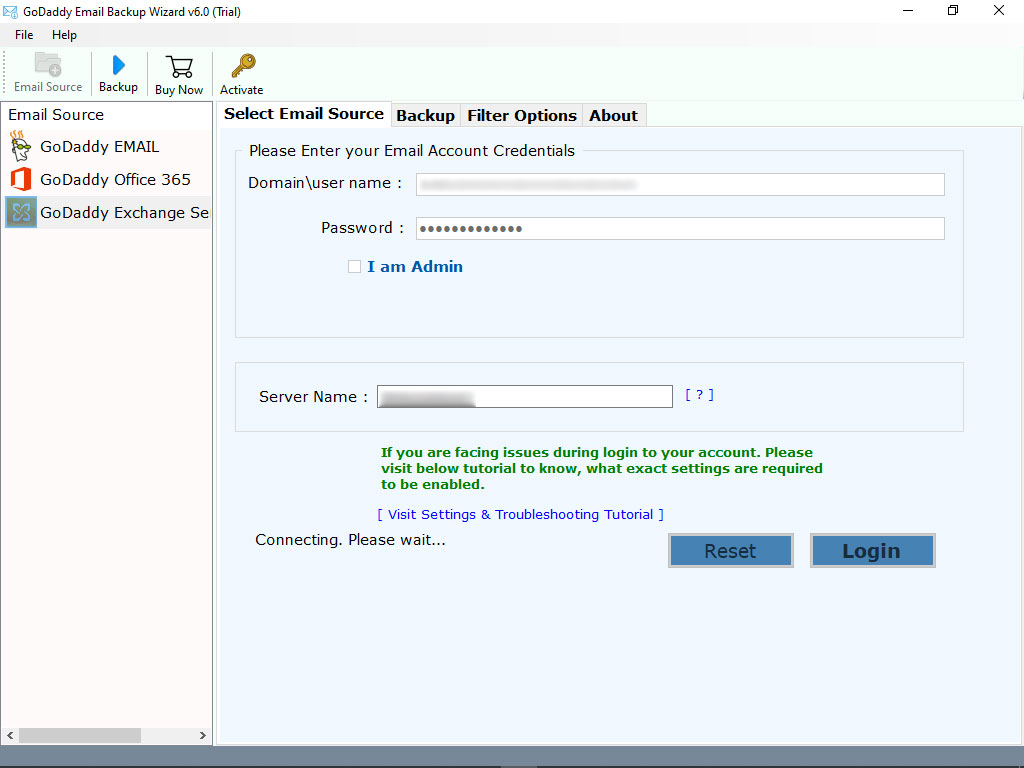 Migrate GoDaddy Exchange to Office 365 with GoDaddy Email Backup Wizard Migrate GoDaddy Exchange to Office 365 with GoDaddy Email Backup Wizard