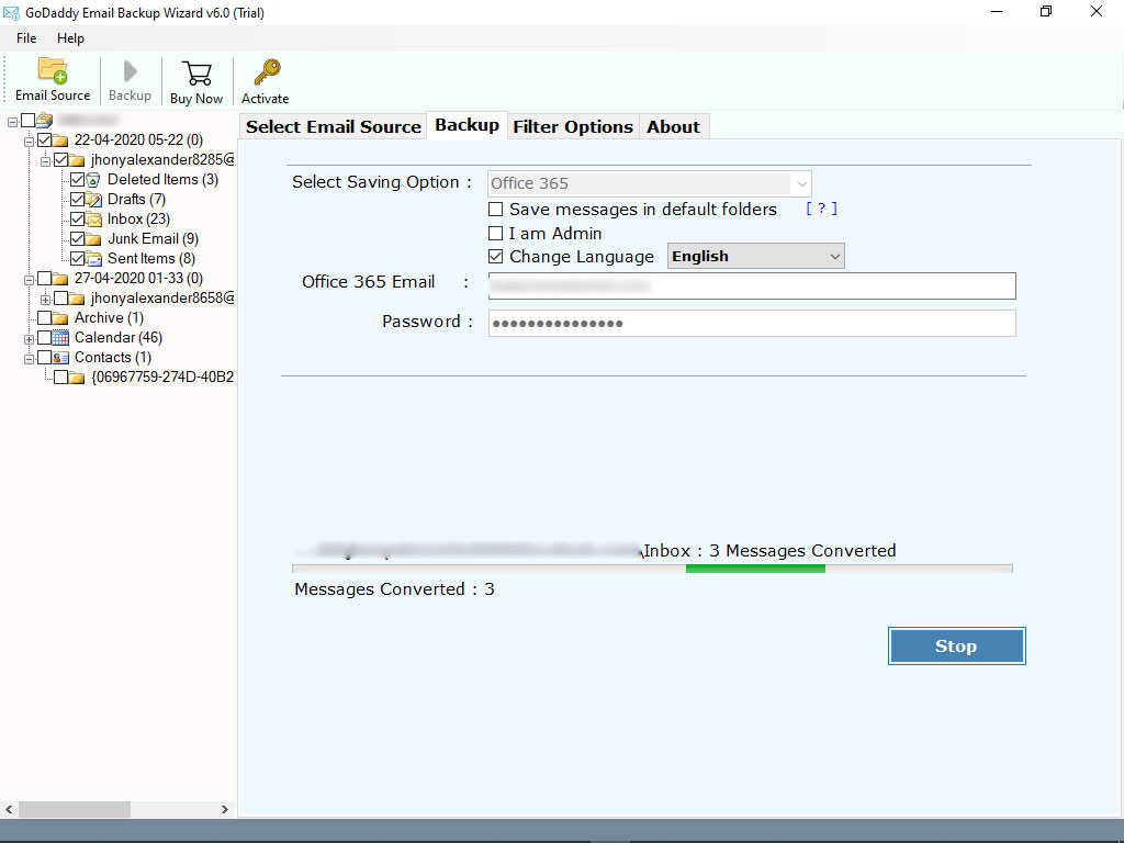 Migrate GoDaddy Exchange to Office 365 with GoDaddy Email Backup Wizard Migrate GoDaddy Exchange to Office 365 with GoDaddy Email Backup Wizard